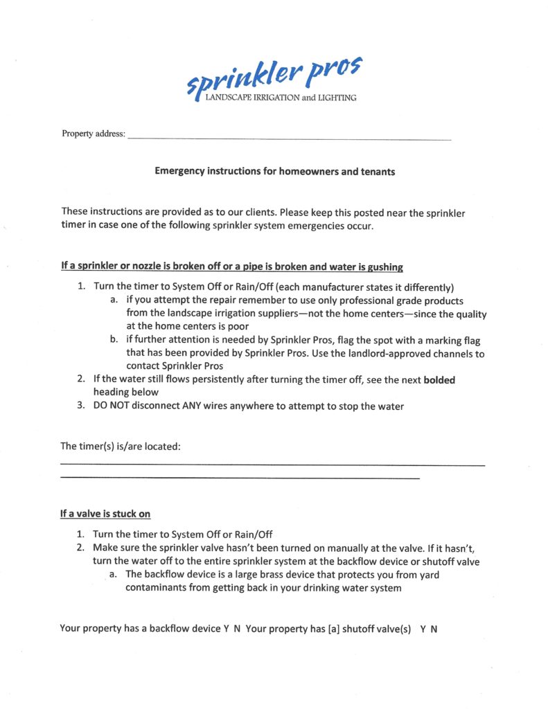 Irrigation Downloads - Irrigation System Expert : Sprinkler Pros